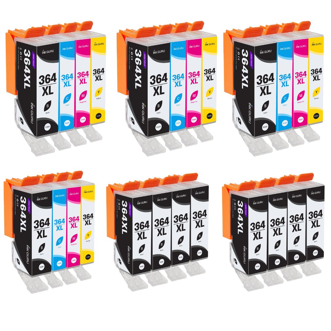 HP Photosmart C309c Premium Fax Ink - Pack of 24 4 Packs 8 Large Black ...